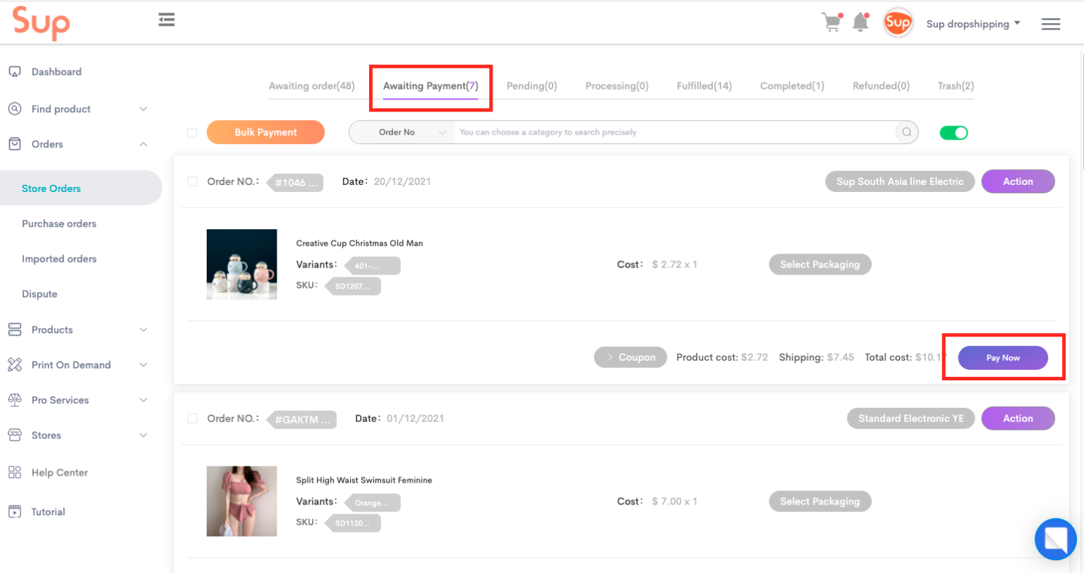 How to Fulfill Orders on Sup Dropshipping? - Supdropshipping | Help you ...