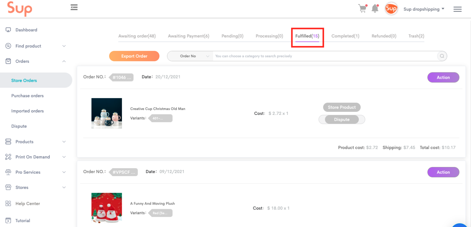 How to Fulfill Orders on Sup Dropshipping? - Supdropshipping | Help you ...